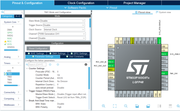 کار با PWM با STM32 - سیسوگ