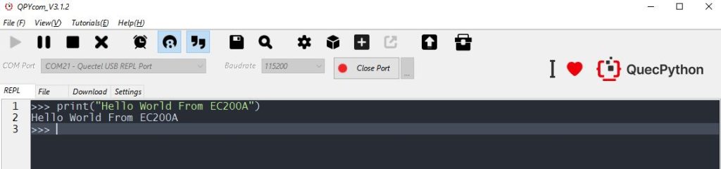 کار با QuecPython در ماژول EC200A - سیسوگ